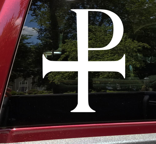 Tau Rho Staurogram Vinyl Decal V3 | Cross Sacred Christian Symbol | Die ...