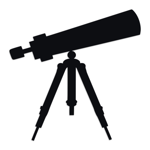 Telescope on Tripod Vinyl Decal – Astronomy Sticker in Custom Sizes ...