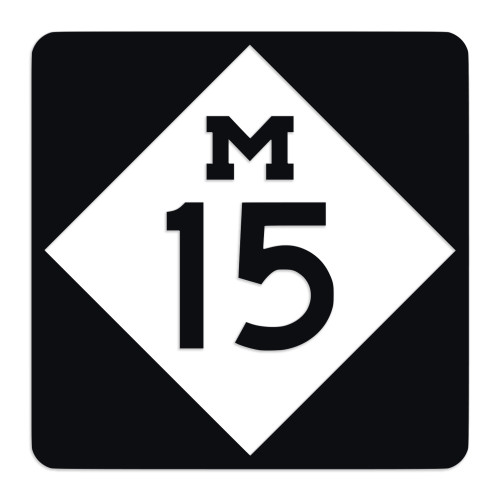 M-15 Michigan Highway Road Sign Vinyl Decal – Custom Sizes – 20 Colors