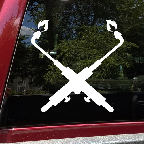 Crossed Welding Torches Decal – TIG MIG Stick Welder Shop Sticker