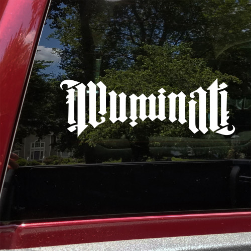 Illuminati Ambigram Vinyl Decal | Symmetrical Script Sticker | Esoteric ...