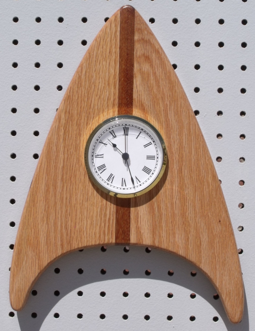 Red oak wedge clock - R designs