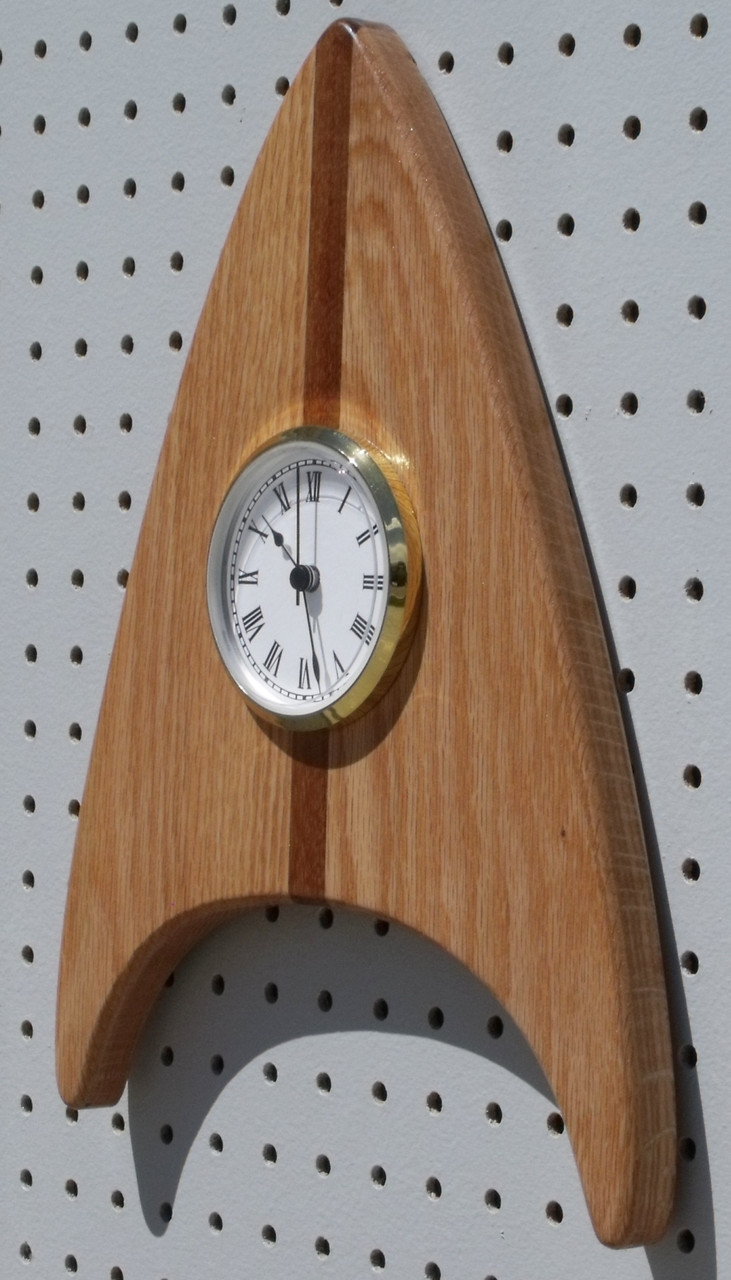 Red oak wedge clock - R designs