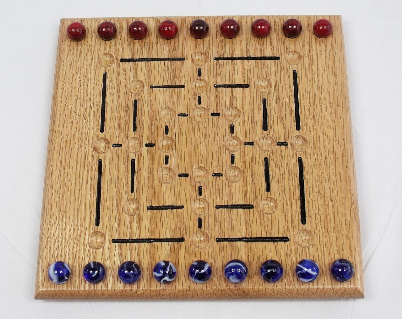 Nine Man Morris Game - Oak - R designs