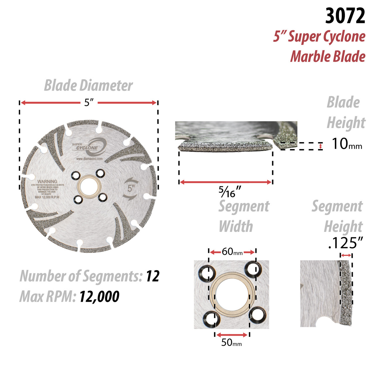 Super Cyclone Electroplated Diamond Blades for Marble - Kobi Tools