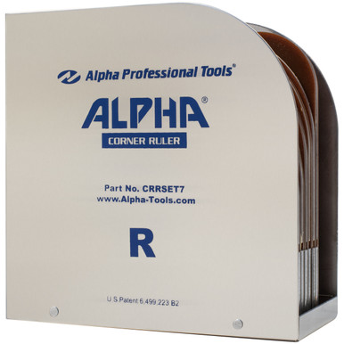 7 Piece Corner Ruler Radius Set with Metal Case - Kobi Tools