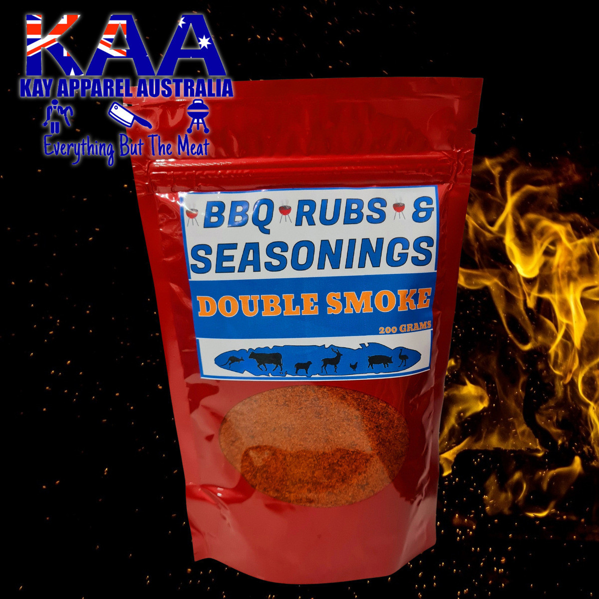 BBQ Rubs, Double Smoke BBQ Rub Glaze 200 Grams - Kay Apparel Aprons And ...