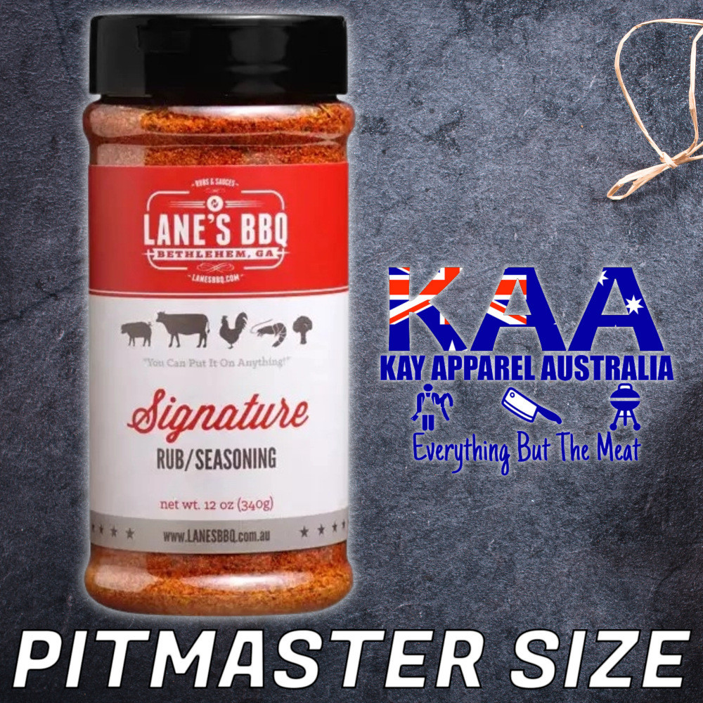 LANES BBQ SIGNATURE RUB 340GRAMS PITMASTER SIZE - Kay Apparel Aprons ...