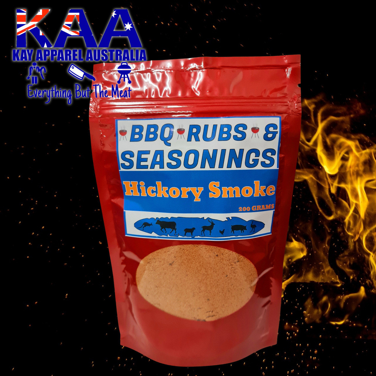 BBQ Rubs, Hickory Smoke BBQ Rub Glaze 200 Grams - Kay Apparel Aprons ...