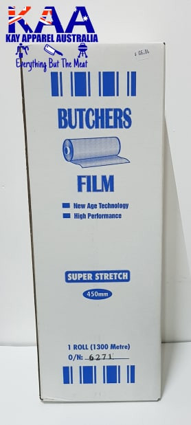 Clear Butchers Film Cling Wrap Super Stretch 450mm x 1300m Roll - Kay ...