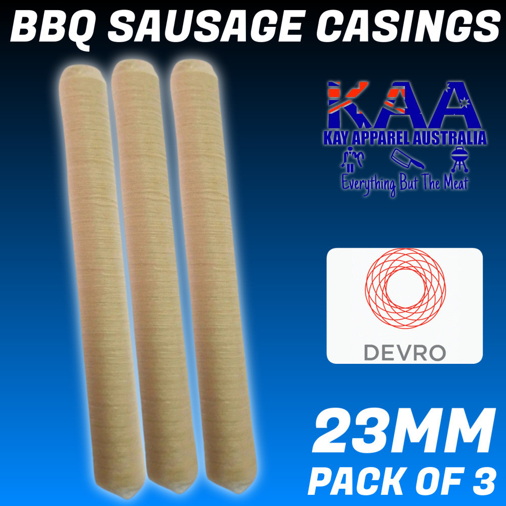 Devro 23mm collagen sausage casings pack of 3 - Kay Apparel Aprons And ...