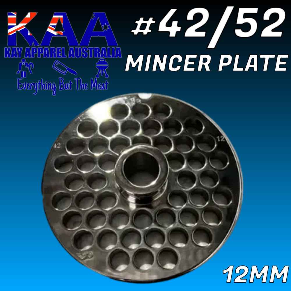 #42/52 Stainless Steel Meat Mincer Plate 12mm - Kay Apparel Aprons And ...