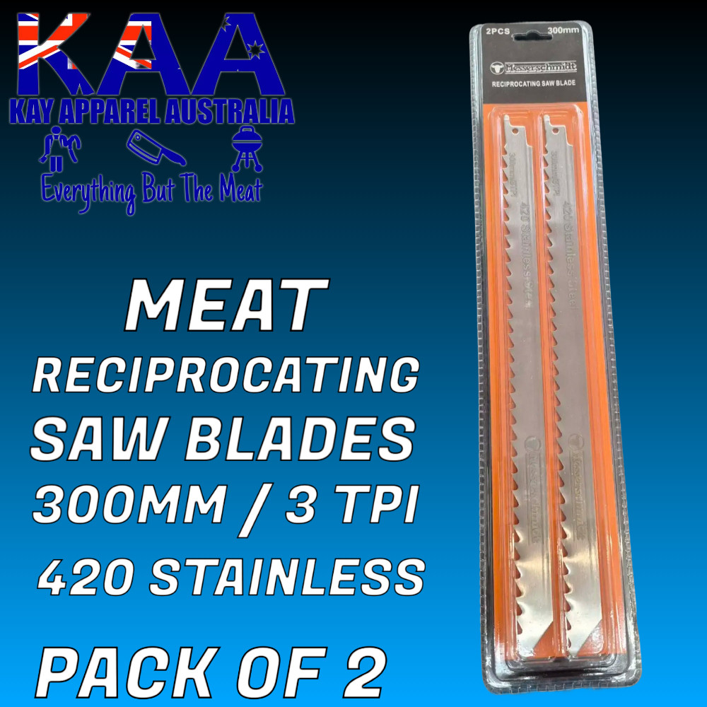Meat Reciprocating Saw Blade 300MM x 3TPI PACK OF 2 - Kay Apparel ...