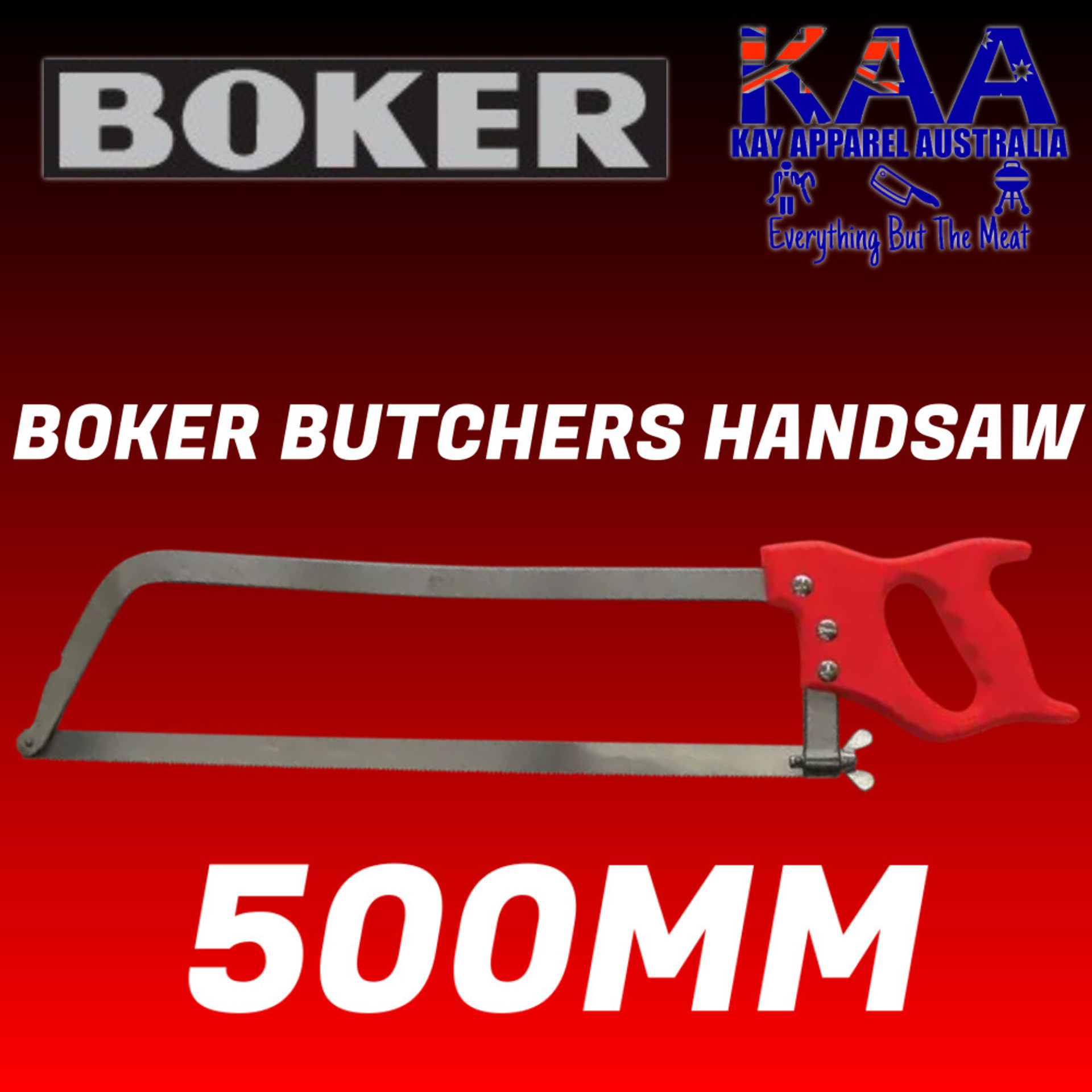 Boker Butchers Hand saw 500mm Carbon Steel - Kay Apparel Aprons And Home Butchers Supplies