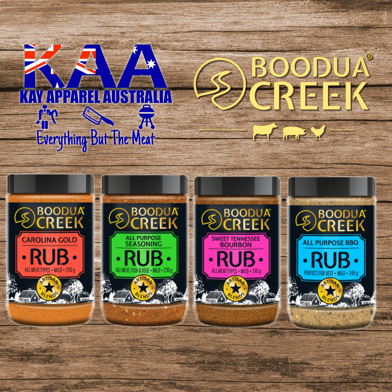 Boodua Creek Low & Slow BBQ Rubs Ultimate BBQ Rub Pack Of 4 - Kay ...