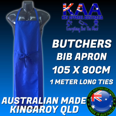 Butchers Blue Water Resistant Nylon Cleaning Apron - Kay Apparel Aprons ...
