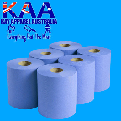 6X Blue Center Feed Paper Towel Roll, 400 Sheets per Roll, Roll Length ...