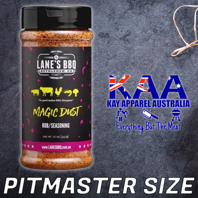LANES BBQ MAGIC DUST RUB 340GRAMS PITMASTER SIZE - Kay Apparel Aprons ...