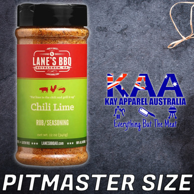 LANES BBQ CHILLI LIME RUB 340 GRAMS PITMASTER SIZE - Kay Apparel Aprons ...