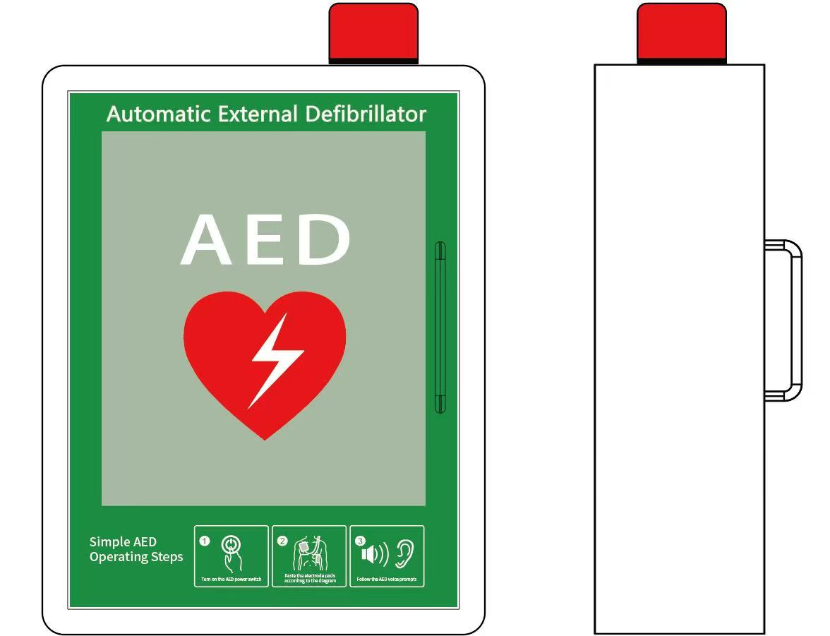Smart AED Wall Cabinet | FDA Approved | LifeLock Alarm + NFC | ADA ...