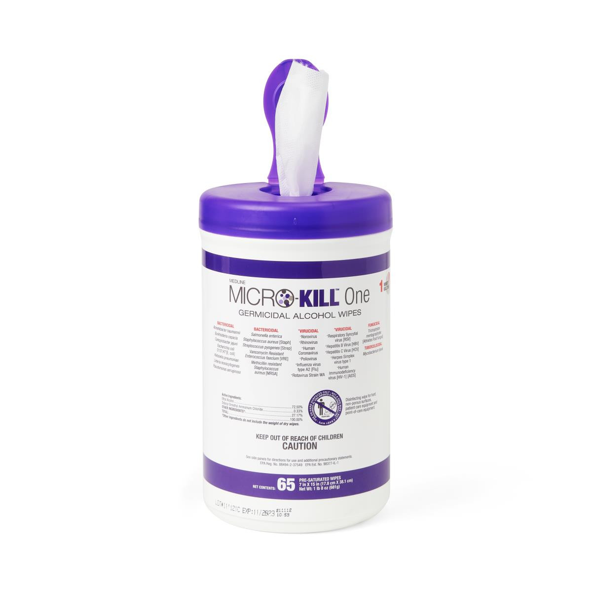 Micro-Kill One Germicidal Alcohol Wipes