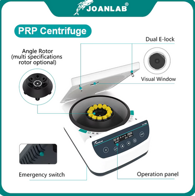 JOANLAB PRP Centrifuge Machine with Variable Speed Control for 2/5/10ml Blood Tubes – Ideal for ...