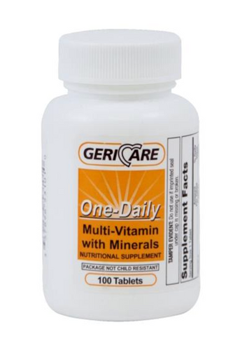 GeriCare One-Daily Multivitamin with Minerals, 100 Tablets