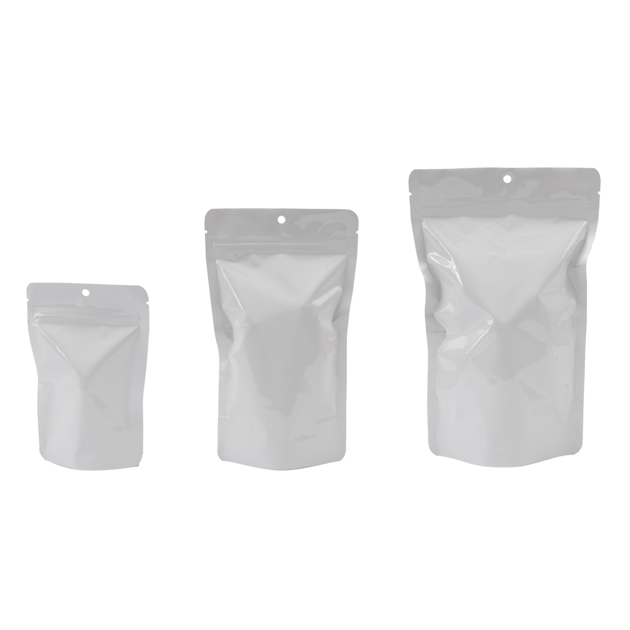 Wholesale 5 Mil Small White/Clear Stand Up Pouches | PackFreshUSA