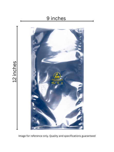 ESD Static Shielding Flat Bags – 9x12, 3mil Metal-In, Anti-Static ...
