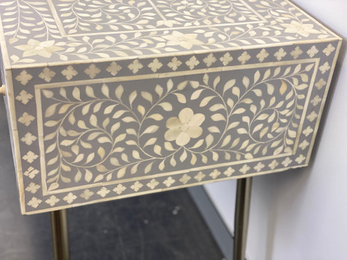 Bone Inlay Dressing Table with Brass legs - Sohal Living