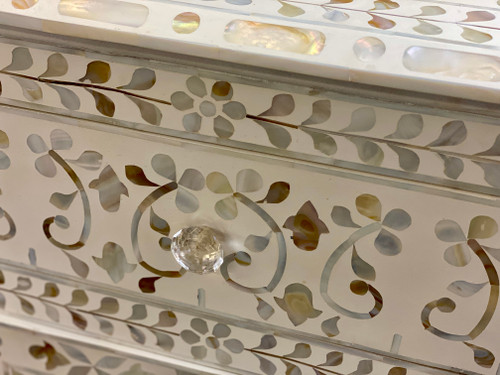Mother of Pearl Inlay Buffet with Brass Base - Sohal Living