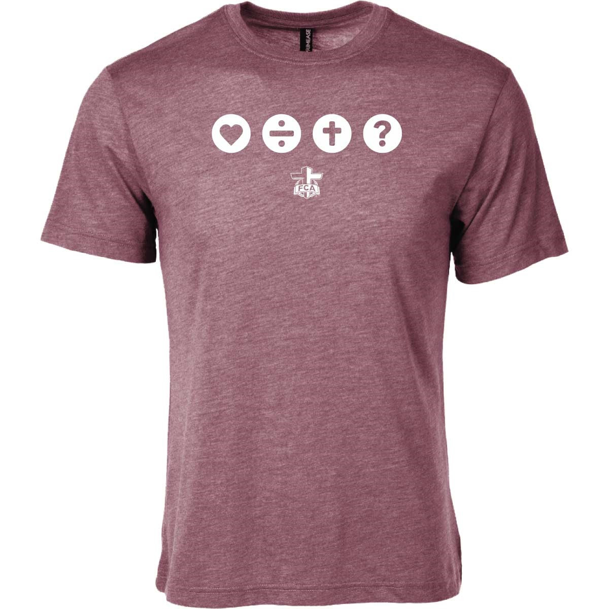 FCA Basics - FOUR Tri-blend Tee - MAROON HEATHER