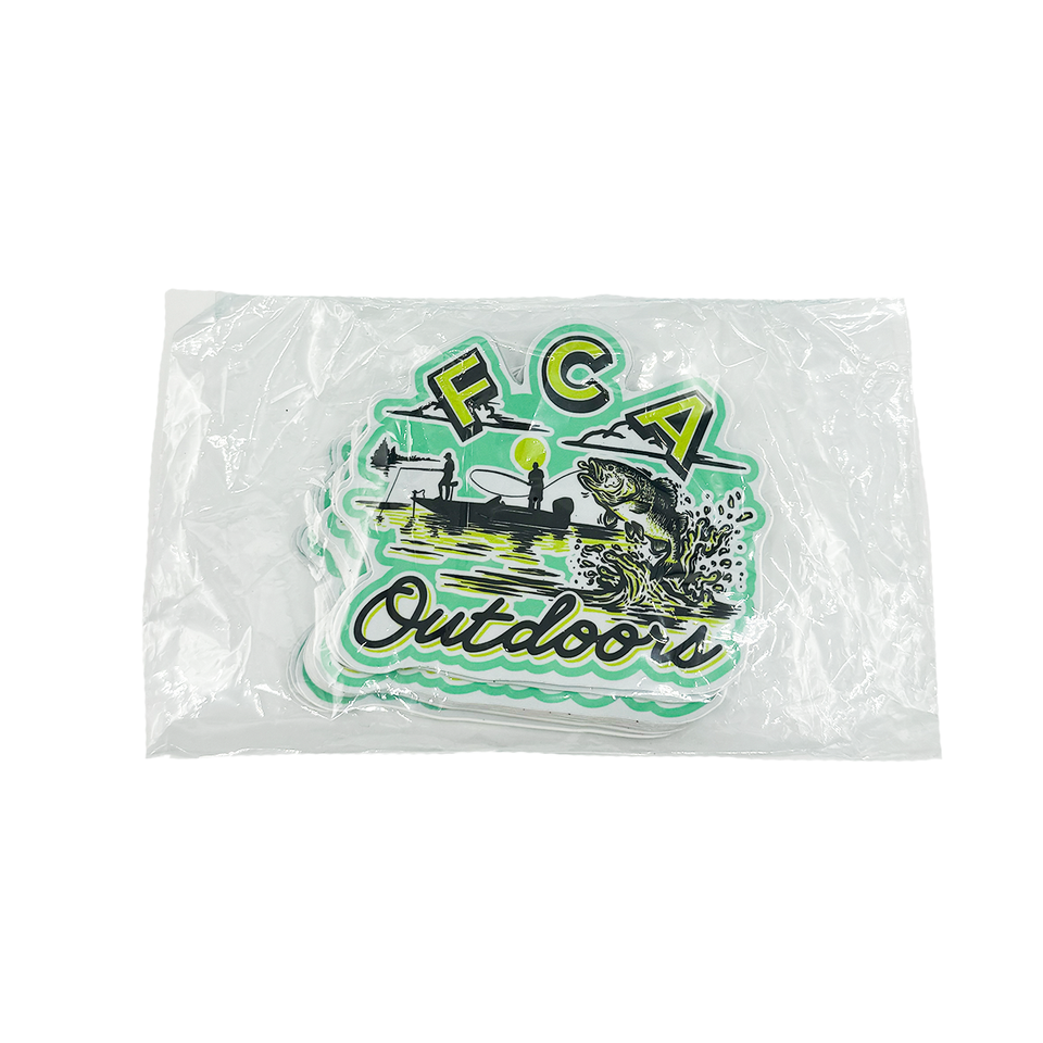 FCA Outdoors - Bass Fishing Sticker - Pack of 25