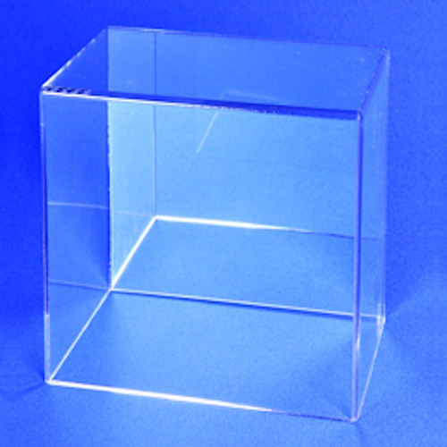 Rectangle Acrylic Display Vitrine w/Mirror - Hollinger Metal Edge