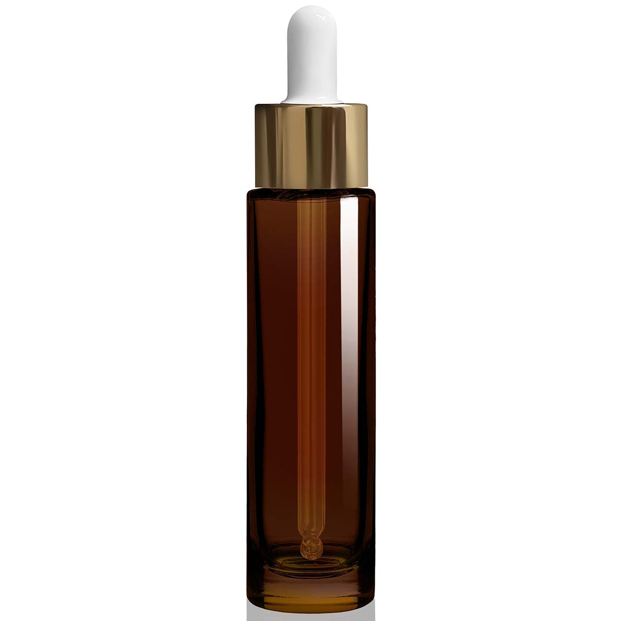 Dropper for Glass Bottle | Gold Collar White Bulb | Glassnow