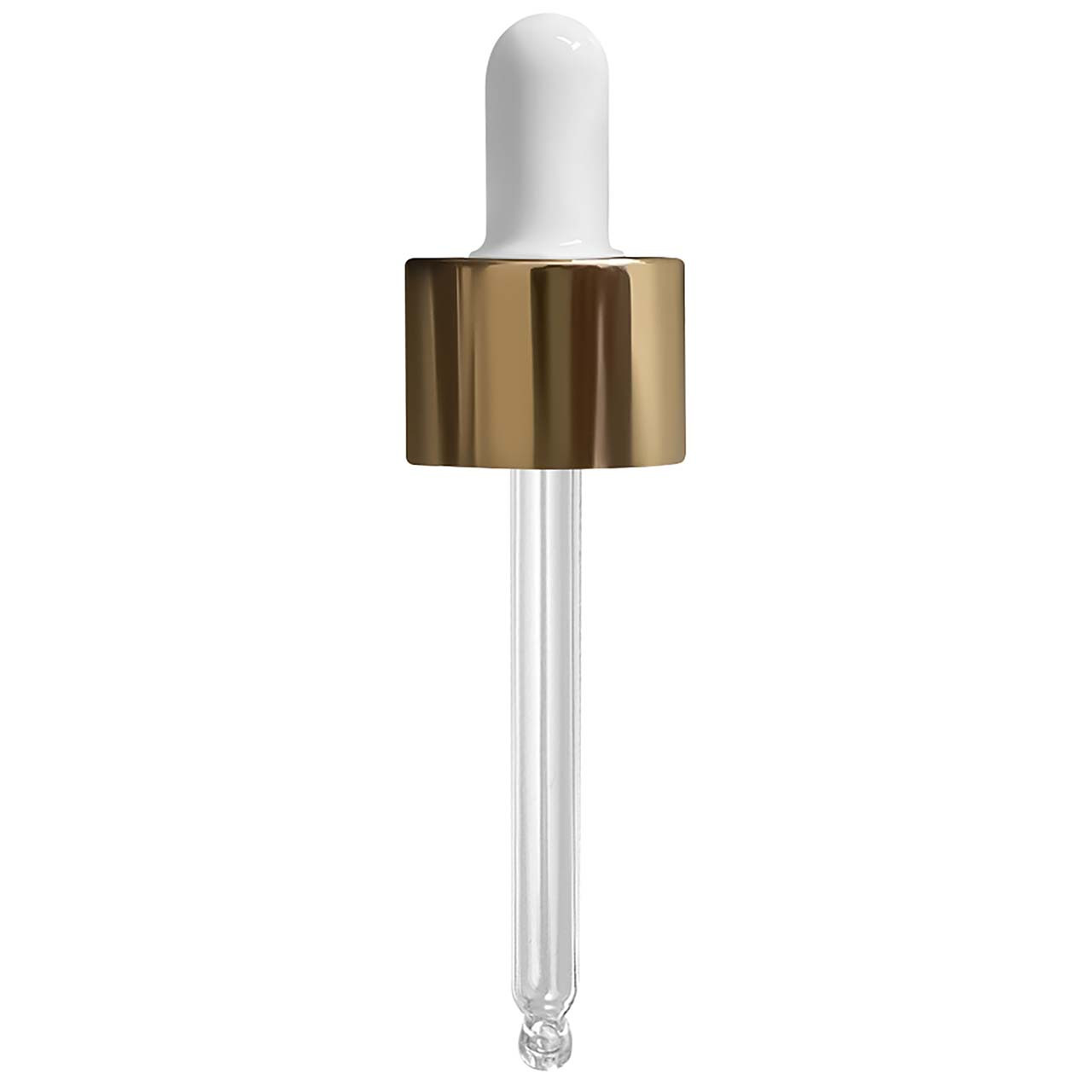 Dropper for Glass Bottle | Gold Collar White Bulb | Glassnow