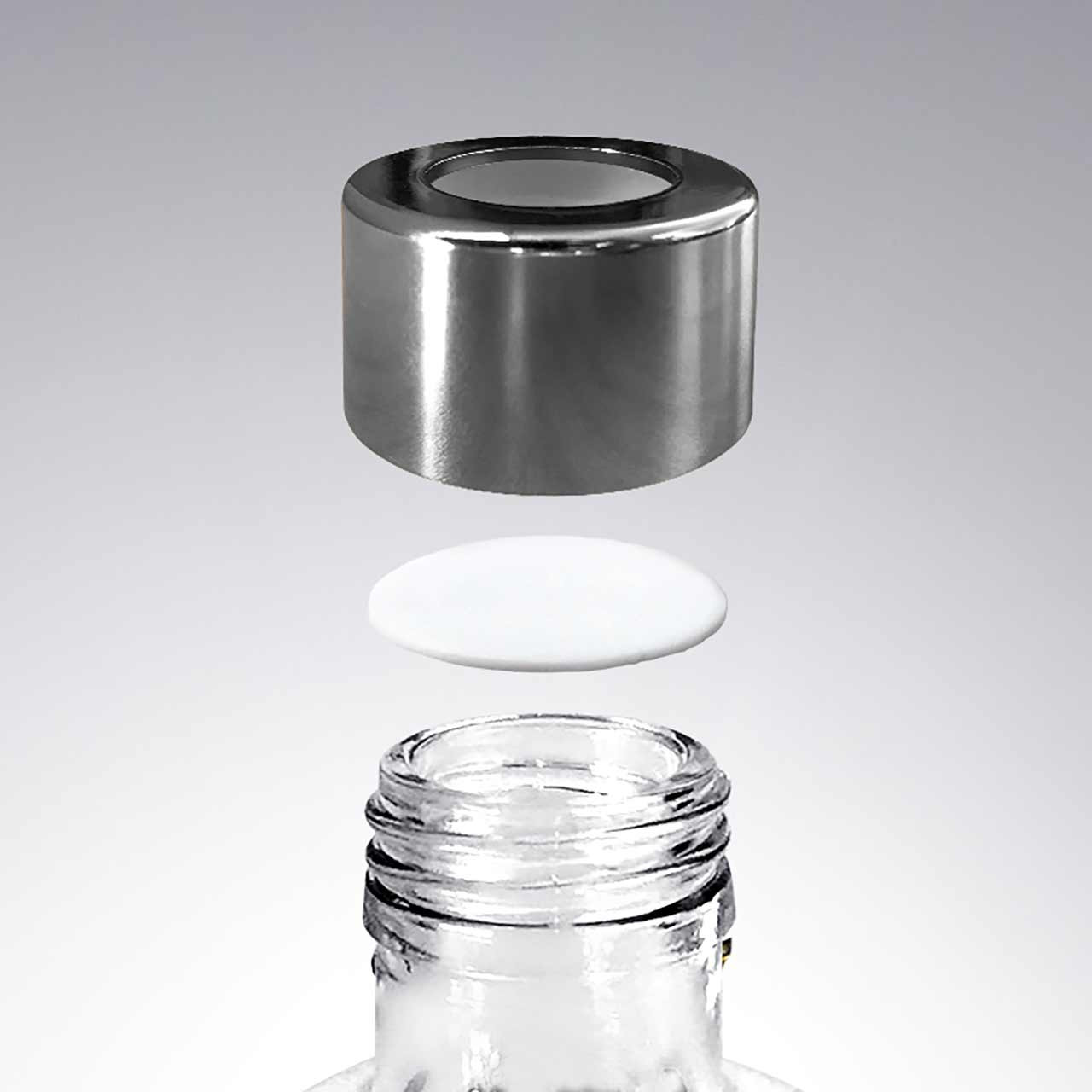 Reed Diffuser Cap Chrome For 24/410 Glass Bottles | Glassnow