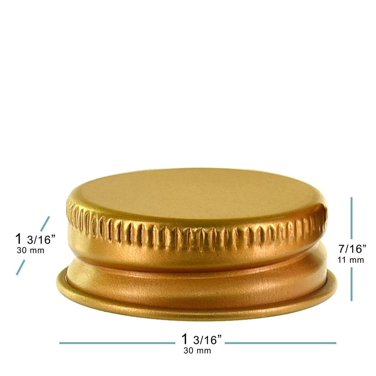 Screw Cap 28-400 Aluminum Gold With PE Liner | Glassnow