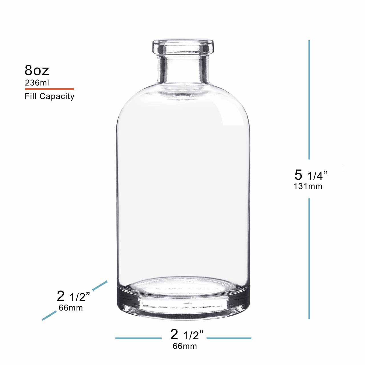 8 oz Apothecary Glass Bottle Glassnow
