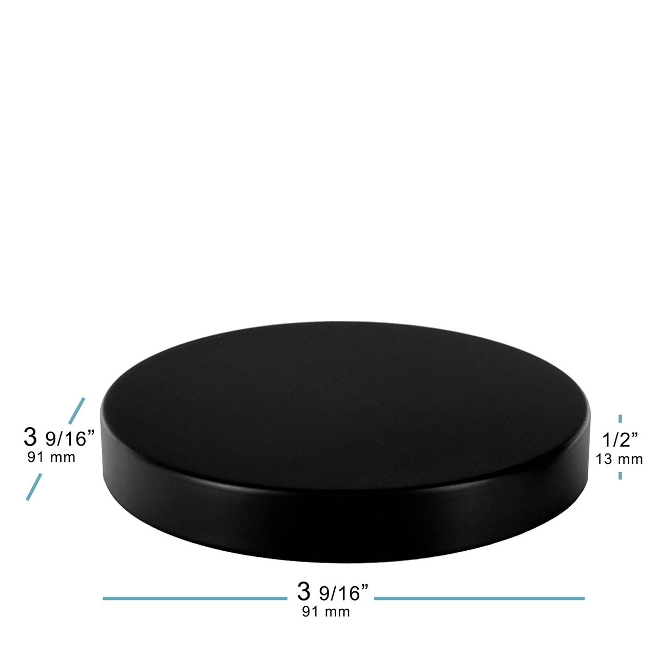 Black Metal Cap For Wide Mouth Calypso Container | Glassnow