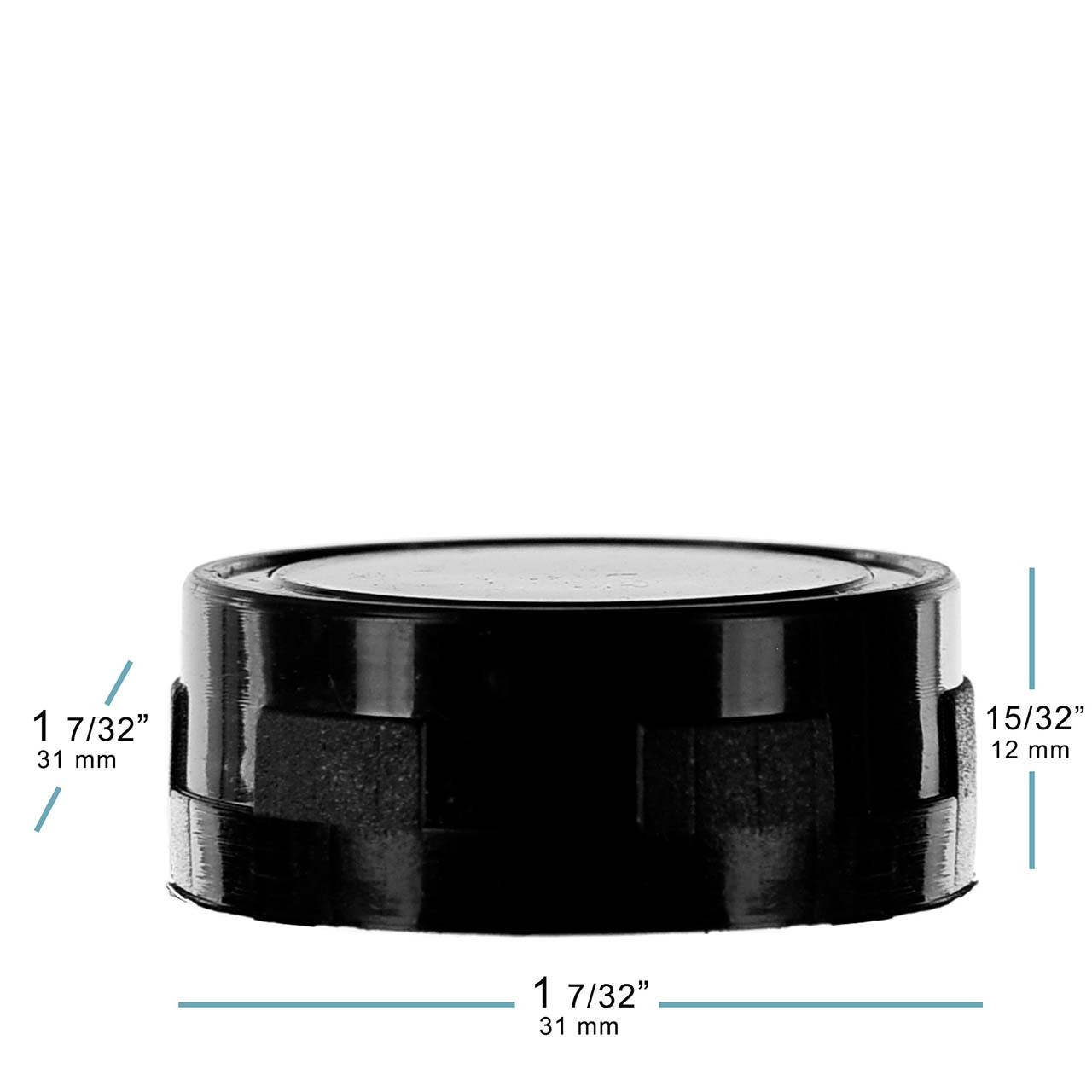 Screw Cap 28/400, Black PP Polypropylene Crown Rib with PE Liner | Glassnow