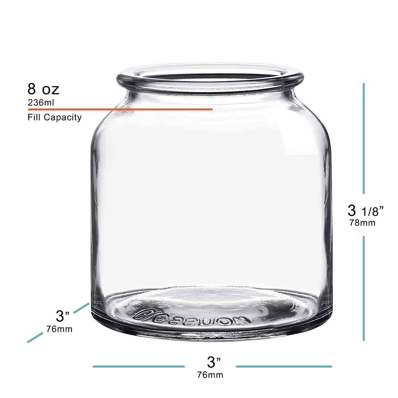 8 oz Apothecary Glass Jar | Glassnow