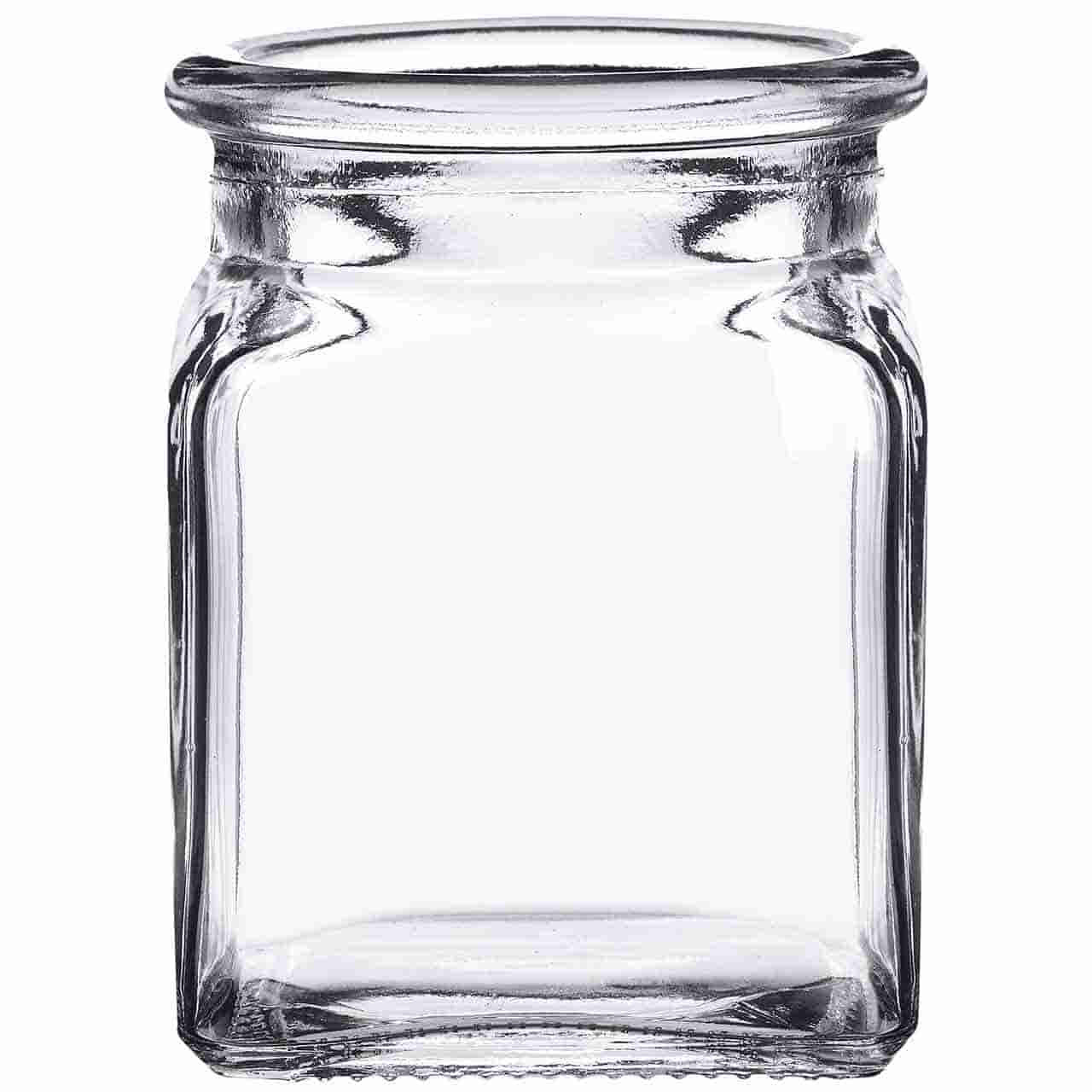 8.5 oz Square Glass Jar - Sample - Glassnow