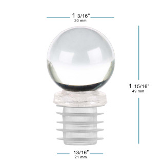 1 1/4" Ball Glass Top Stopper For 18.5mm Opening Bottles | Glassnow