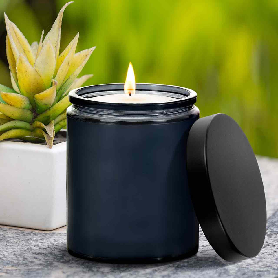 Black Metal Cap For Wide Mouth Calypso Container | Glassnow