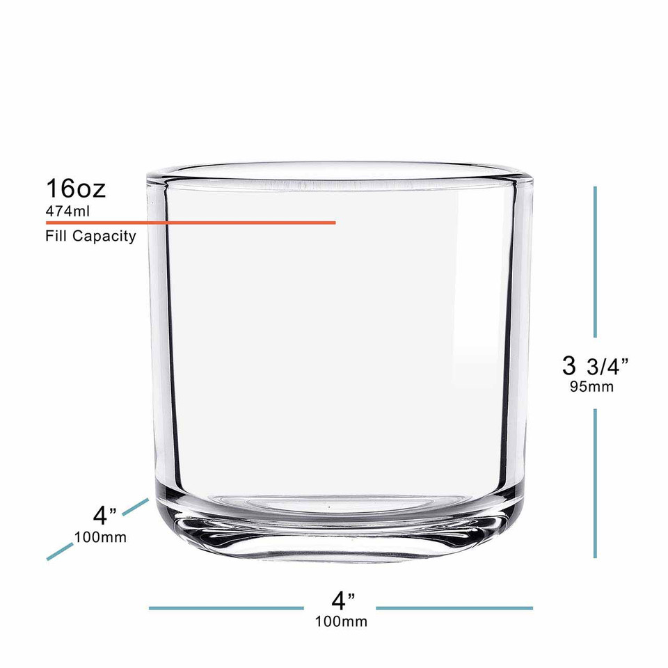 16 oz Lexington Round Glass Container | Glassnow