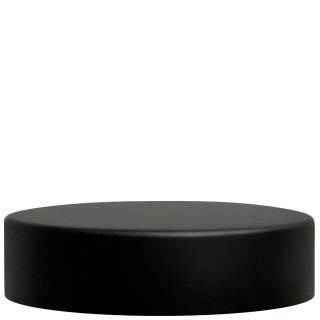 43-400 Black PP Plastic Smooth Flat Screw Top Cap with PE Liner| Glassnow