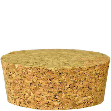 Tapered Cork, Agglomerated, 2 7/16 in Top Diam, 2 1/8" Bottom Diam, 1 ...