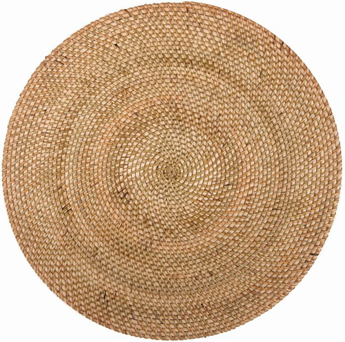 Round Natural Rattan Placemat - Cinnamon Table