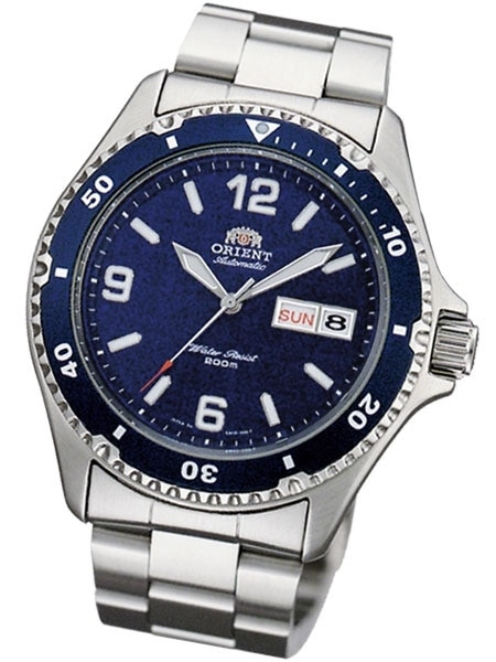 Orient Mako Blue Dial Automatic Dive Watch with Stainless Steel ...